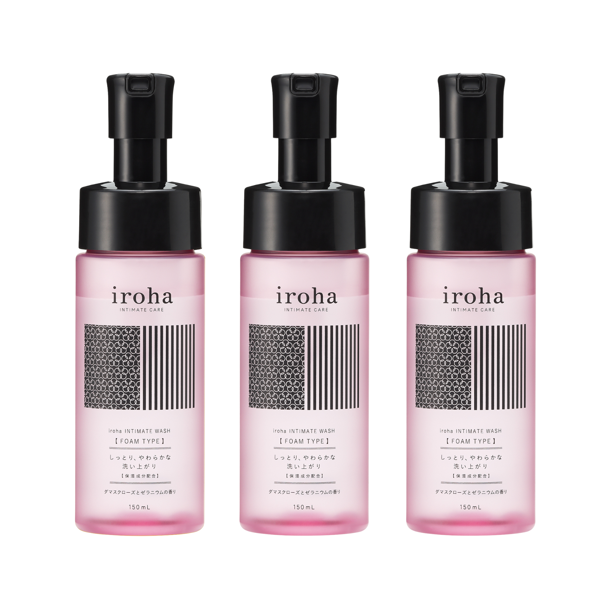 iroha INTIMATE WASH [FOAM TYPE] Damask Rose and Geranium Sortenpaket